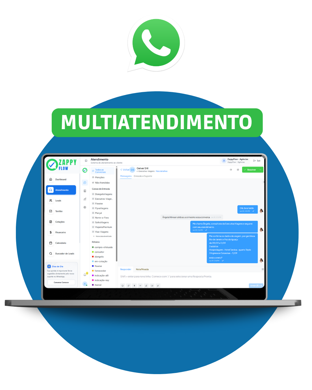 Zappy Flow - Automatize sua Agência de Viagens | CRM, WhatsApp e IA